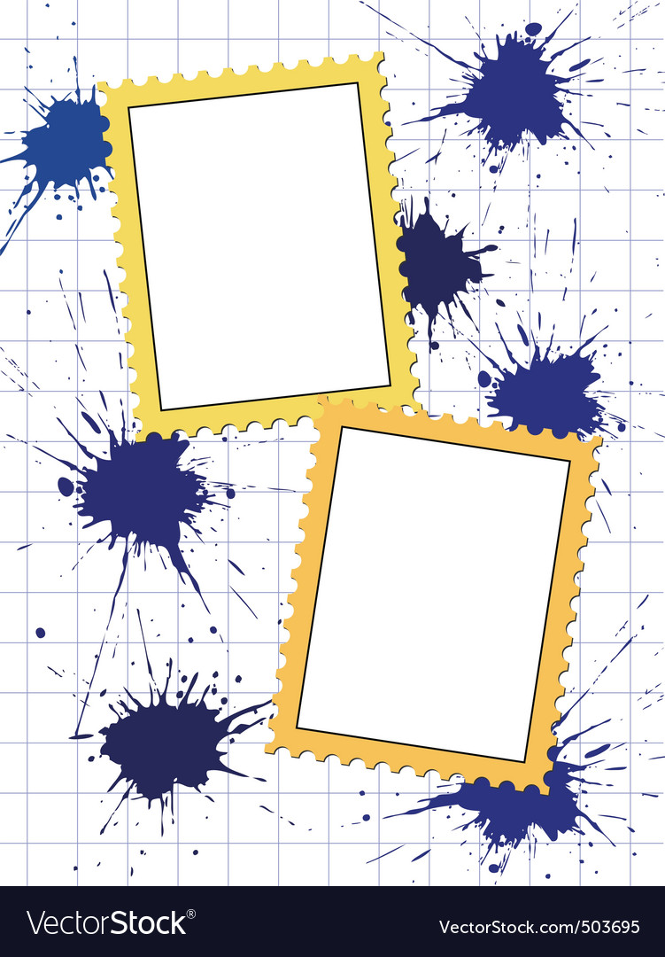Postage stamps frame pattern Royalty Free Vector Image