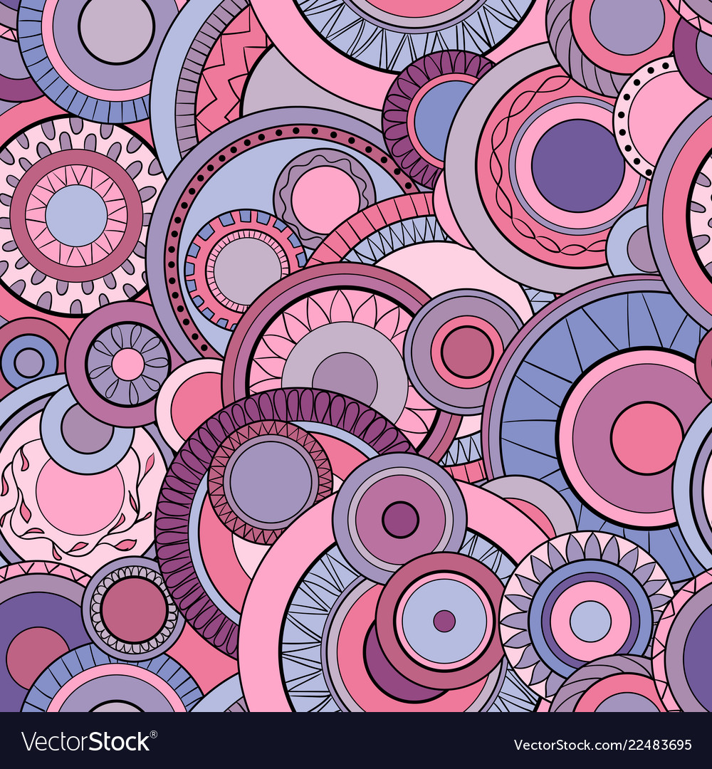 Seamless background with abstract circles Vector Image