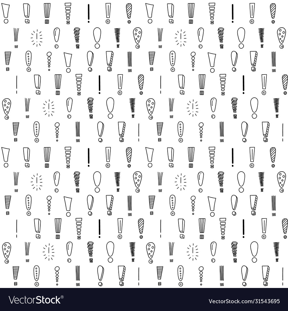 Seamless pattern with exclamation point Royalty Free Vector