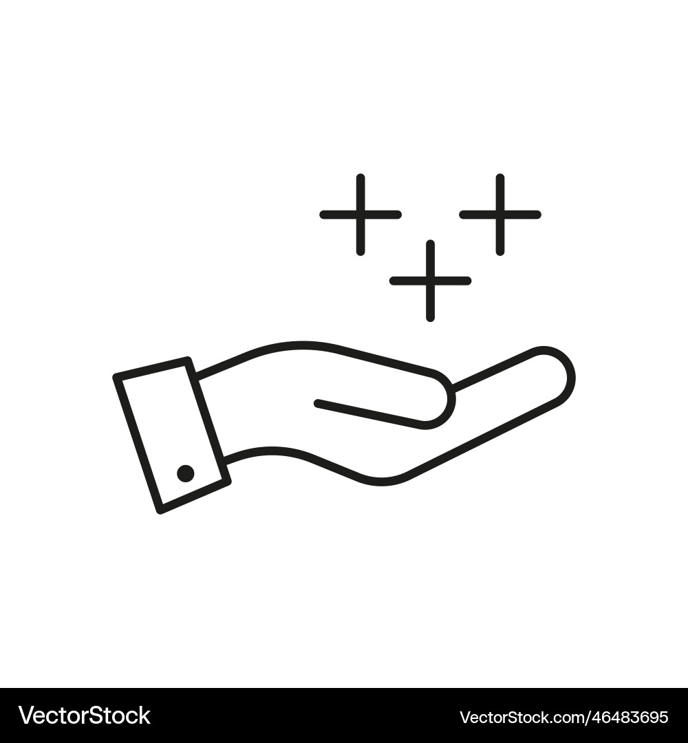 Service offer symbol line icon isolated on white Vector Image