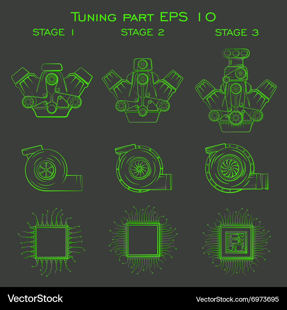 Tuning part for cars Royalty Free Vector Image