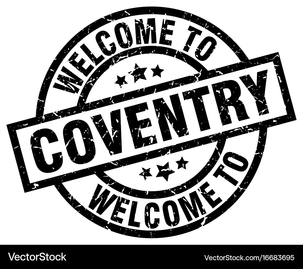 Welcome to coventry black stamp Royalty Free Vector Image