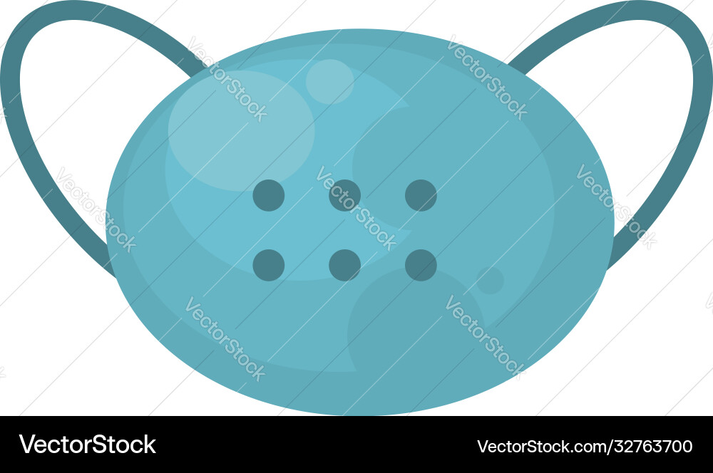 Blue medical face mask on white background Vector Image