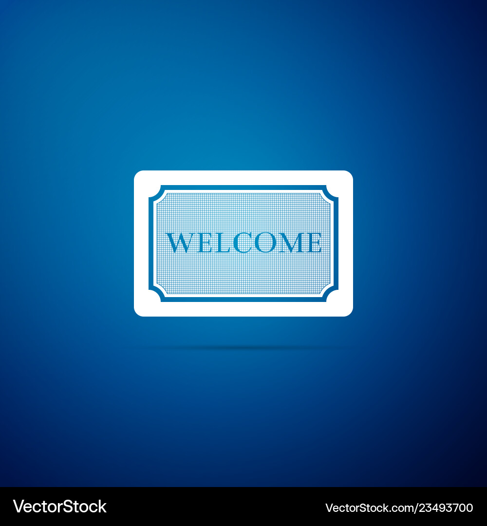 Doormat with the text welcome icon isolated Vector Image