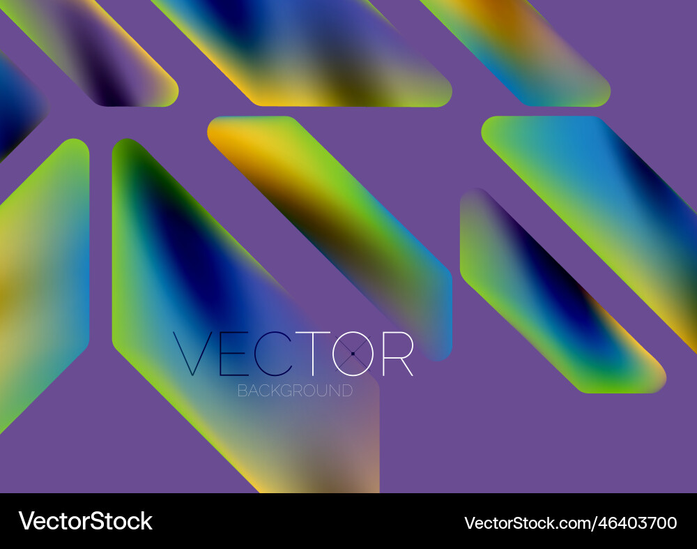 Fluid color dynamic geometric shapes abstract Vector Image