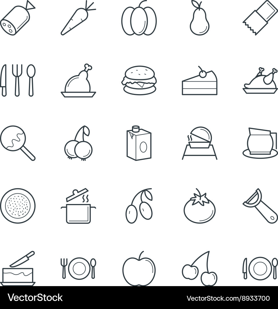Food cool icons 4 Royalty Free Vector Image - VectorStock