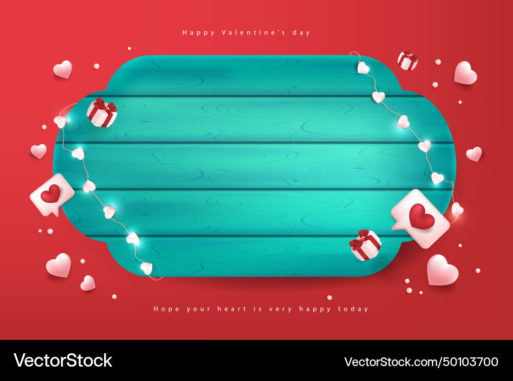 Happy valentines day banner background Royalty Free Vector