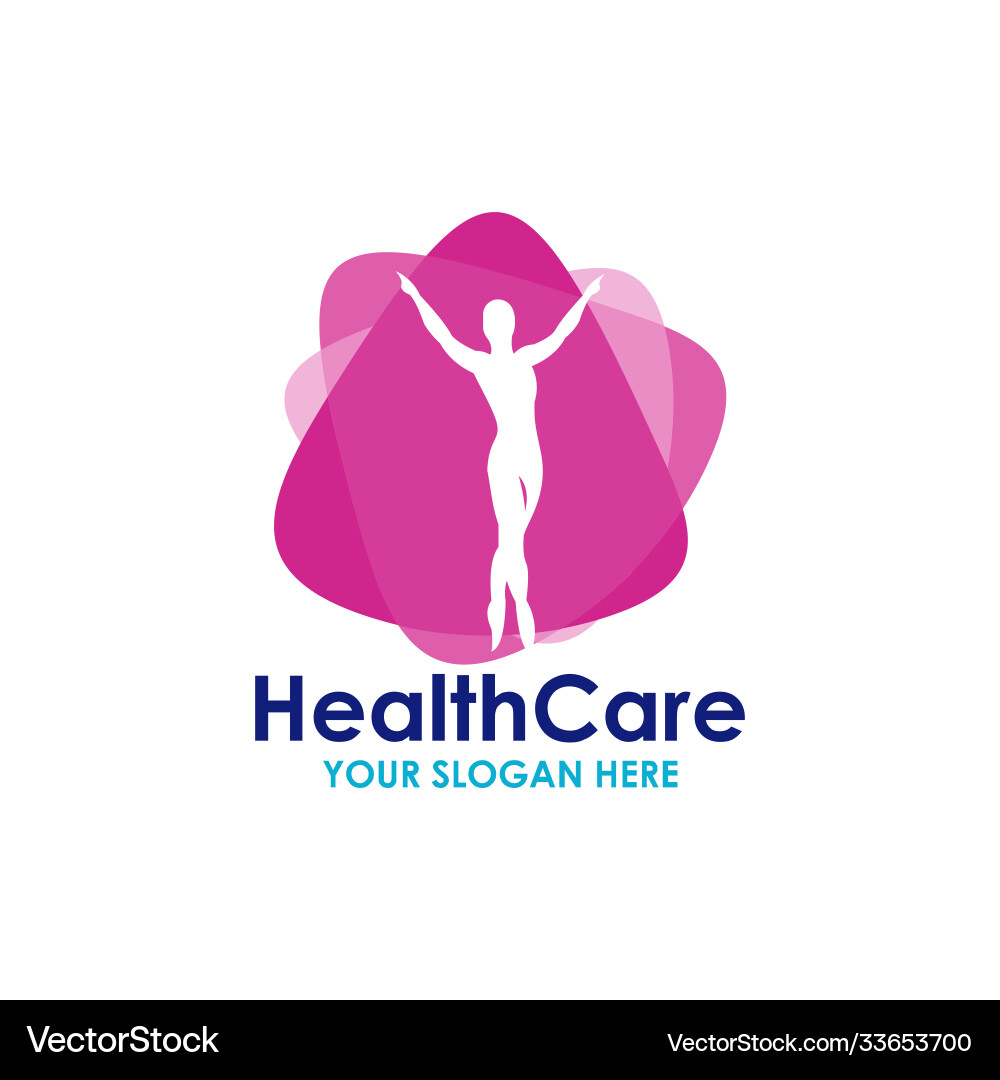 Health care logo template design Royalty Free Vector Image