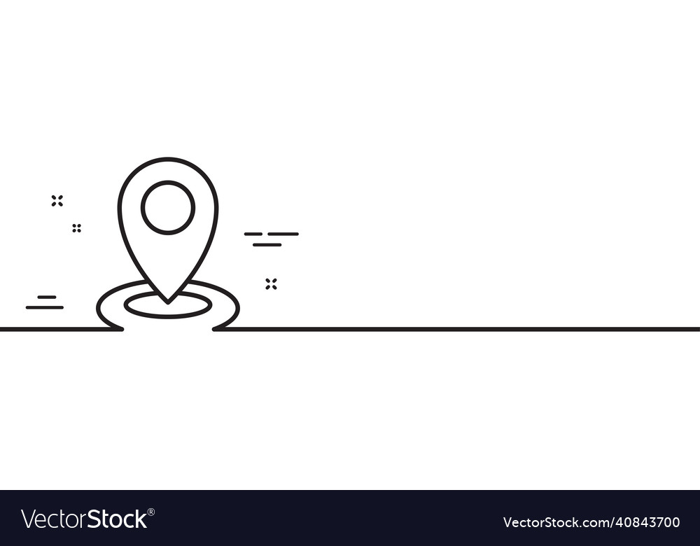 Location line icon map pointer sign minimal line Vector Image