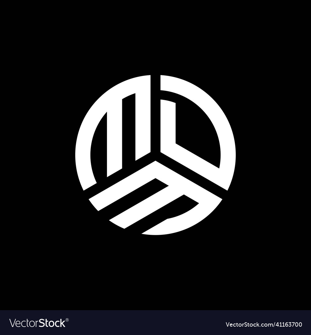 Mdm letter logo design on black background Vector Image