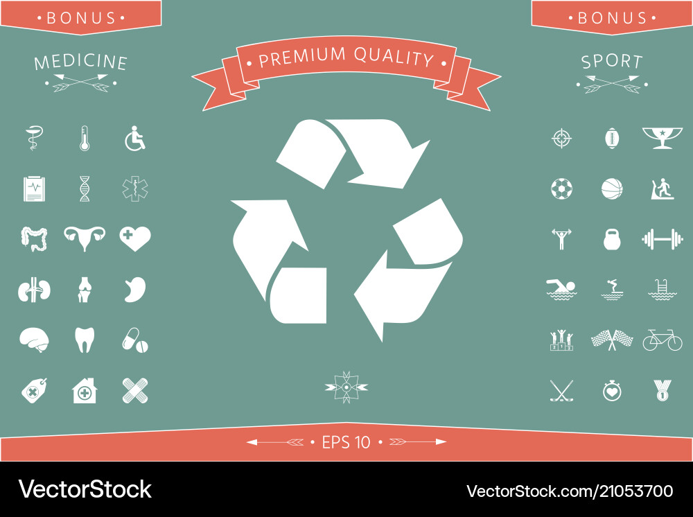 Recycle sign isolated on white background Vector Image