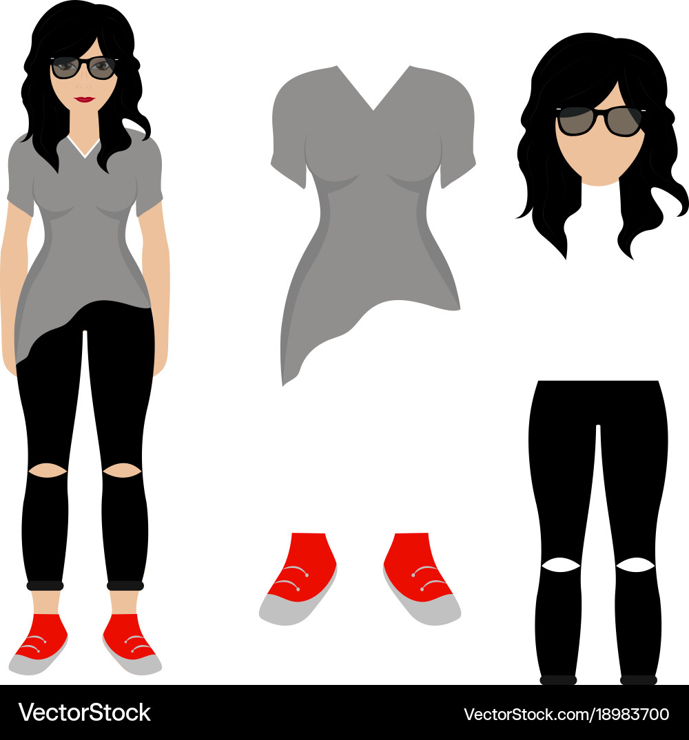 Women and clothes Royalty Free Vector Image - VectorStock