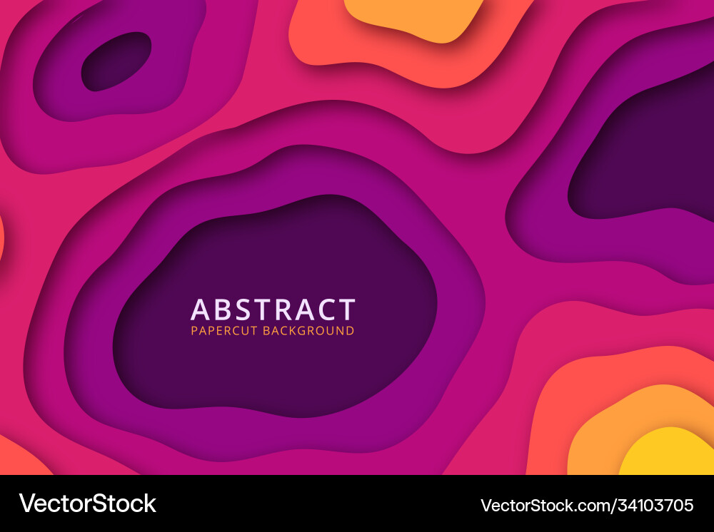 Abstract colorful papercut background wallpaper Vector Image