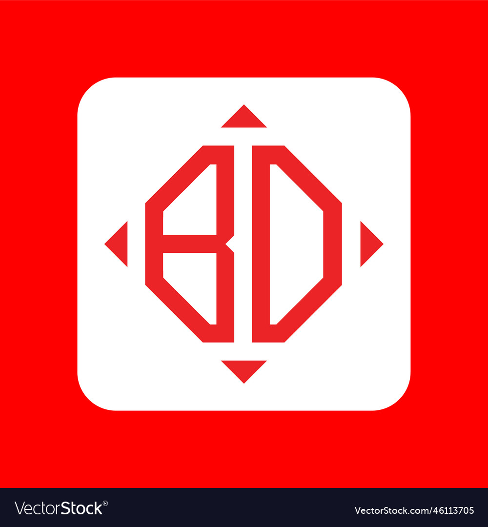 Creative simple initial monogram bd logo designs Vector Image