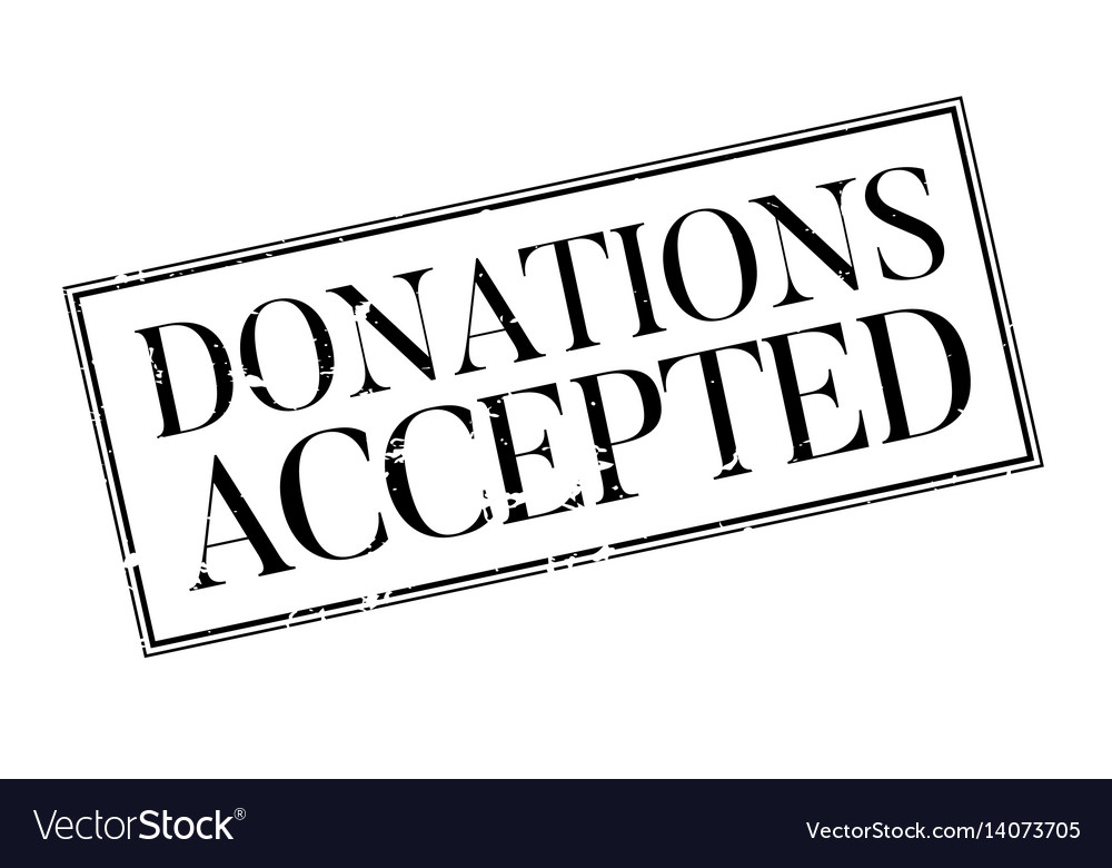 Donations accepted rubber stamp Royalty Free Vector Image Donations accepted rubber stamp Royalty Free Vector Image