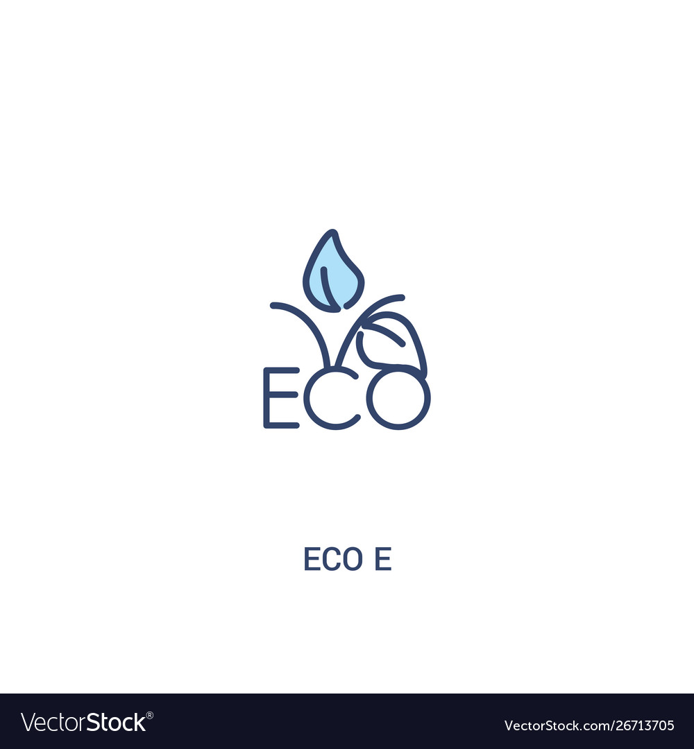 Eco e concept 2 colored icon simple line element Vector Image