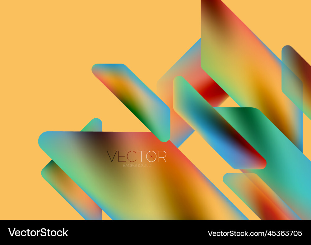 Fluid color dynamic geometric shapes abstract Vector Image