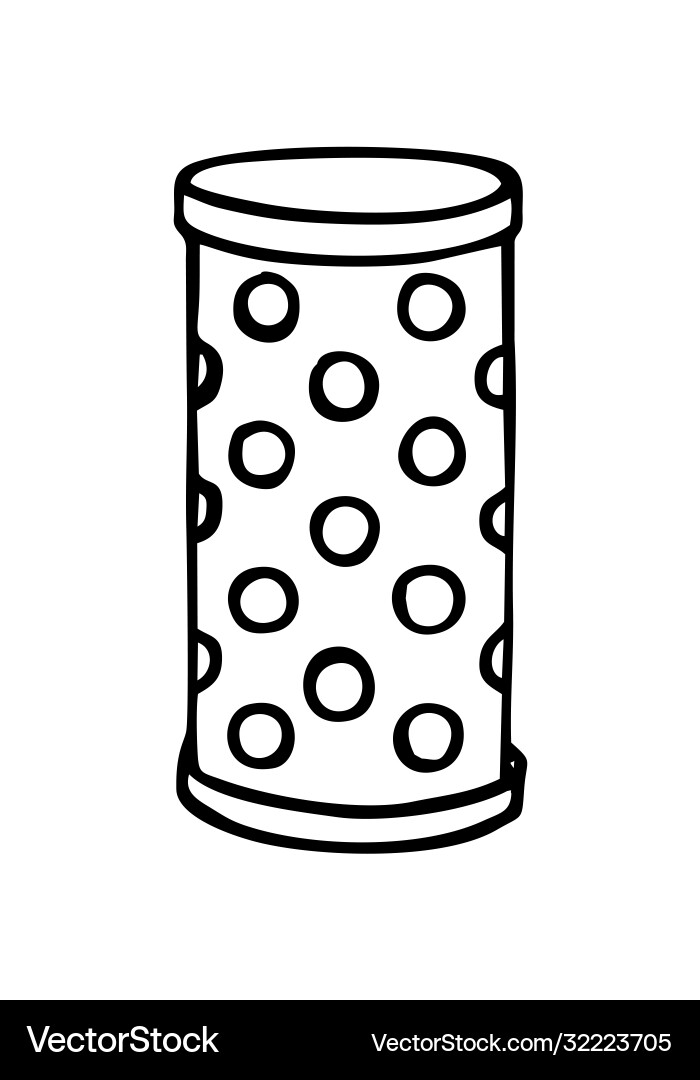 Linear drawing curlers for curling hair Royalty Free Vector