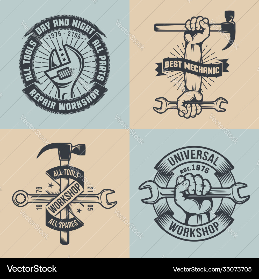 Mechanical repair shop Royalty Free Vector Image