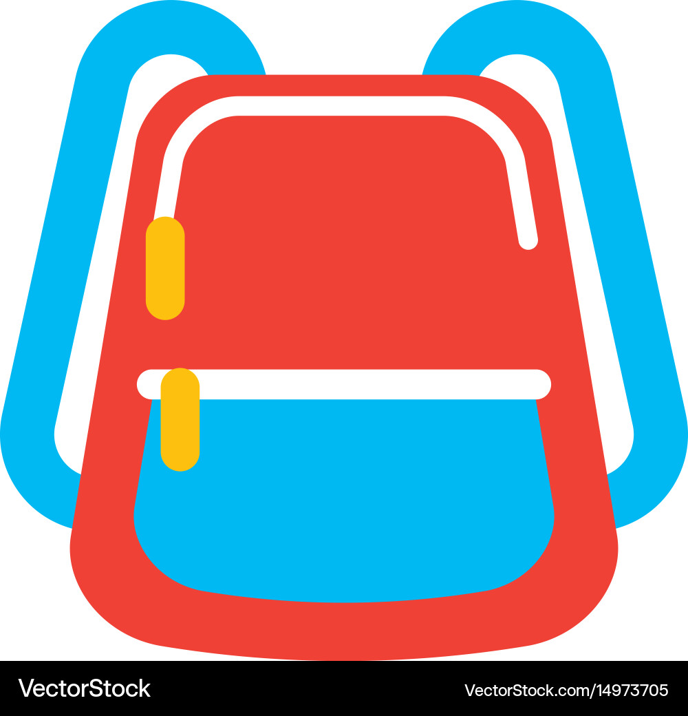 School bag isolated icon Royalty Free Vector Image