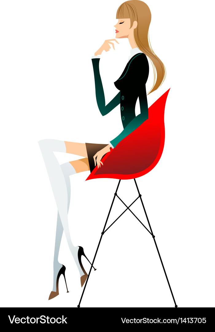 Side view of woman Royalty Free Vector Image - VectorStock