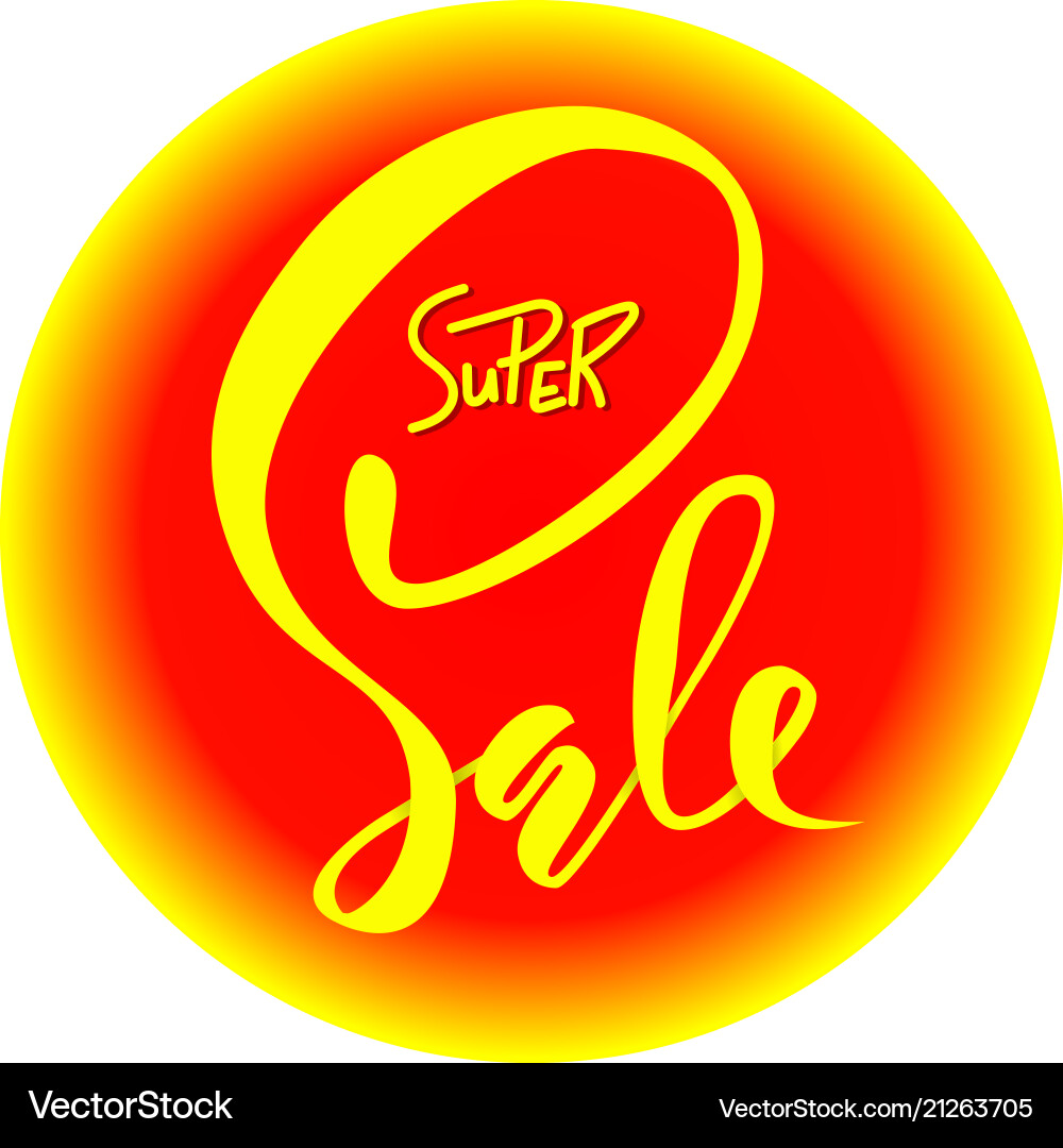 Super sale typography design template modern Vector Image