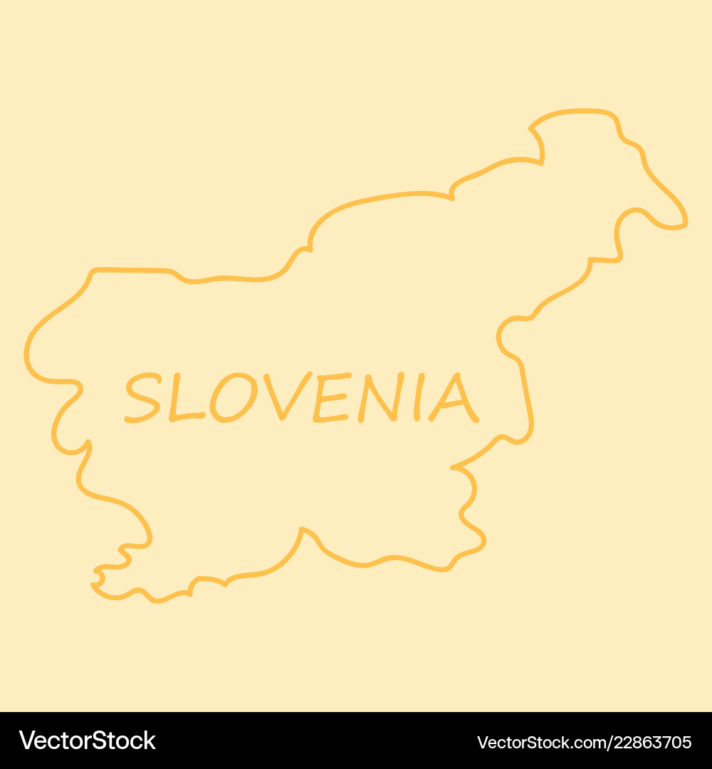Symbol poster banner slovenia map Royalty Free Vector Image