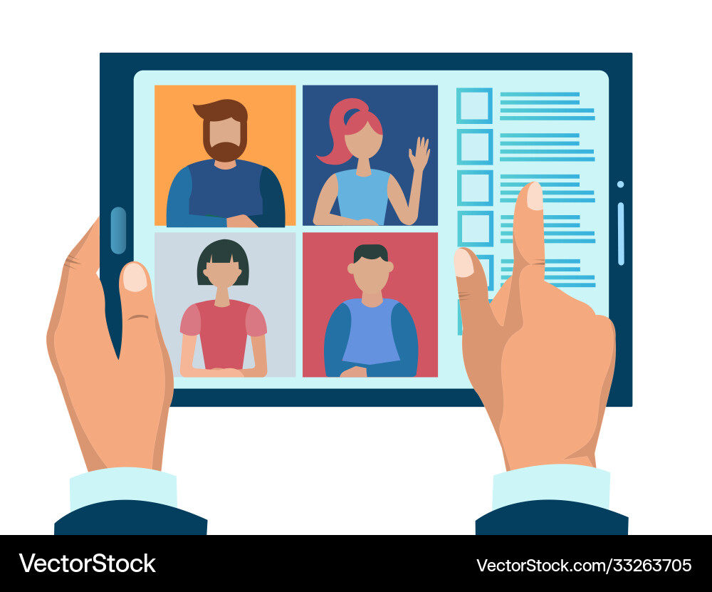 Webinar training online business meeting Vector Image