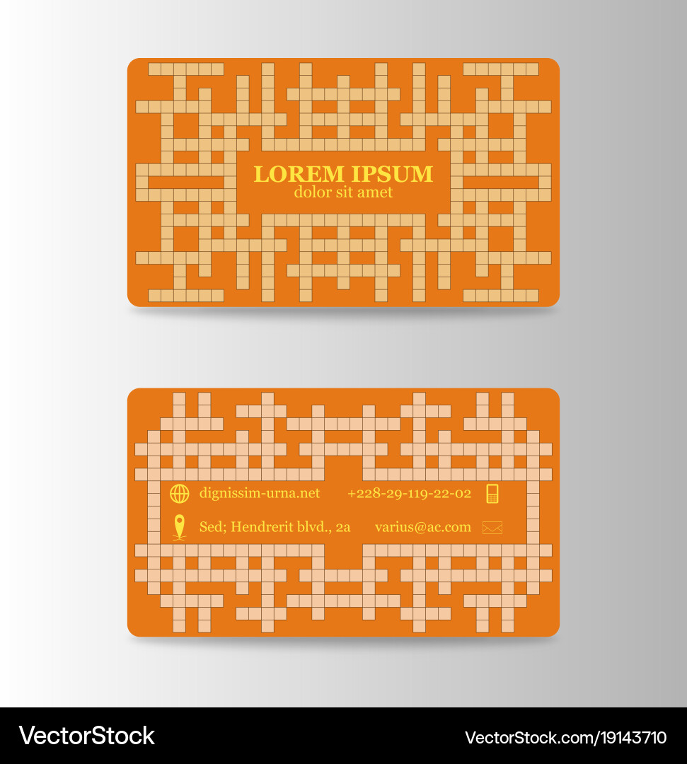 Business card design with logo Royalty Free Vector Image