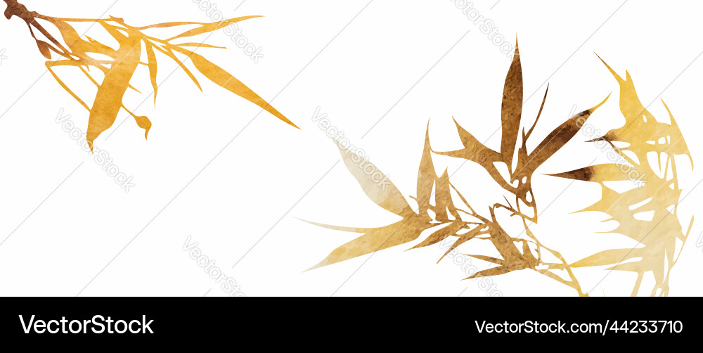 Chinese decorations with grey watercolor texture Vector Image