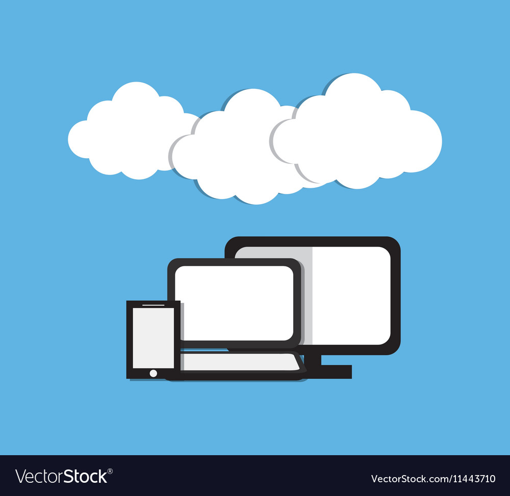 Cloud computing technology Royalty Free Vector Image