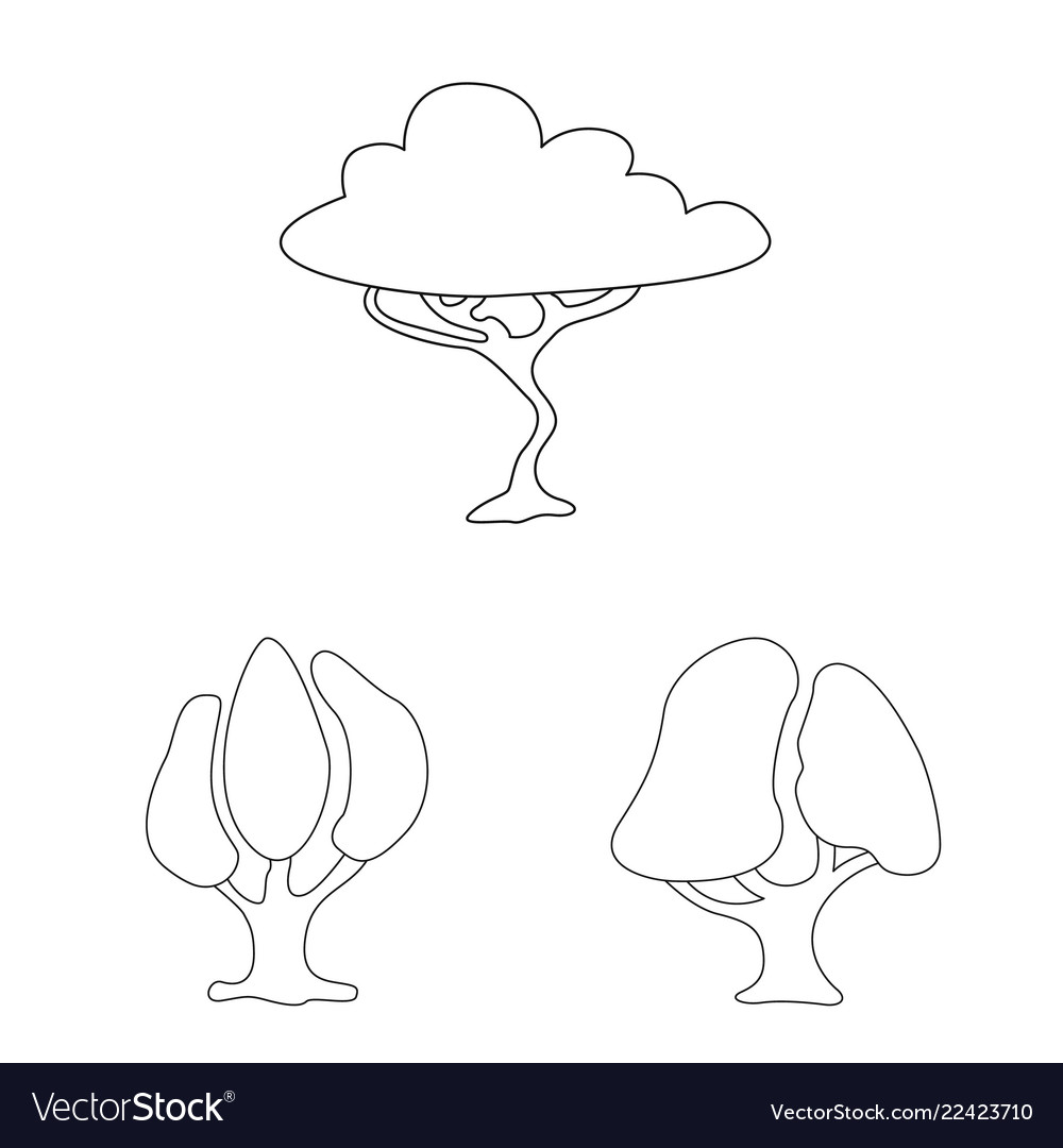 Design of tree and nature icon set Royalty Free Vector Image