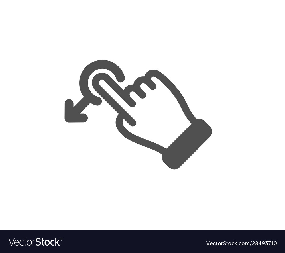 Drag drop gesture icon slide arrow sign swipe Vector Image