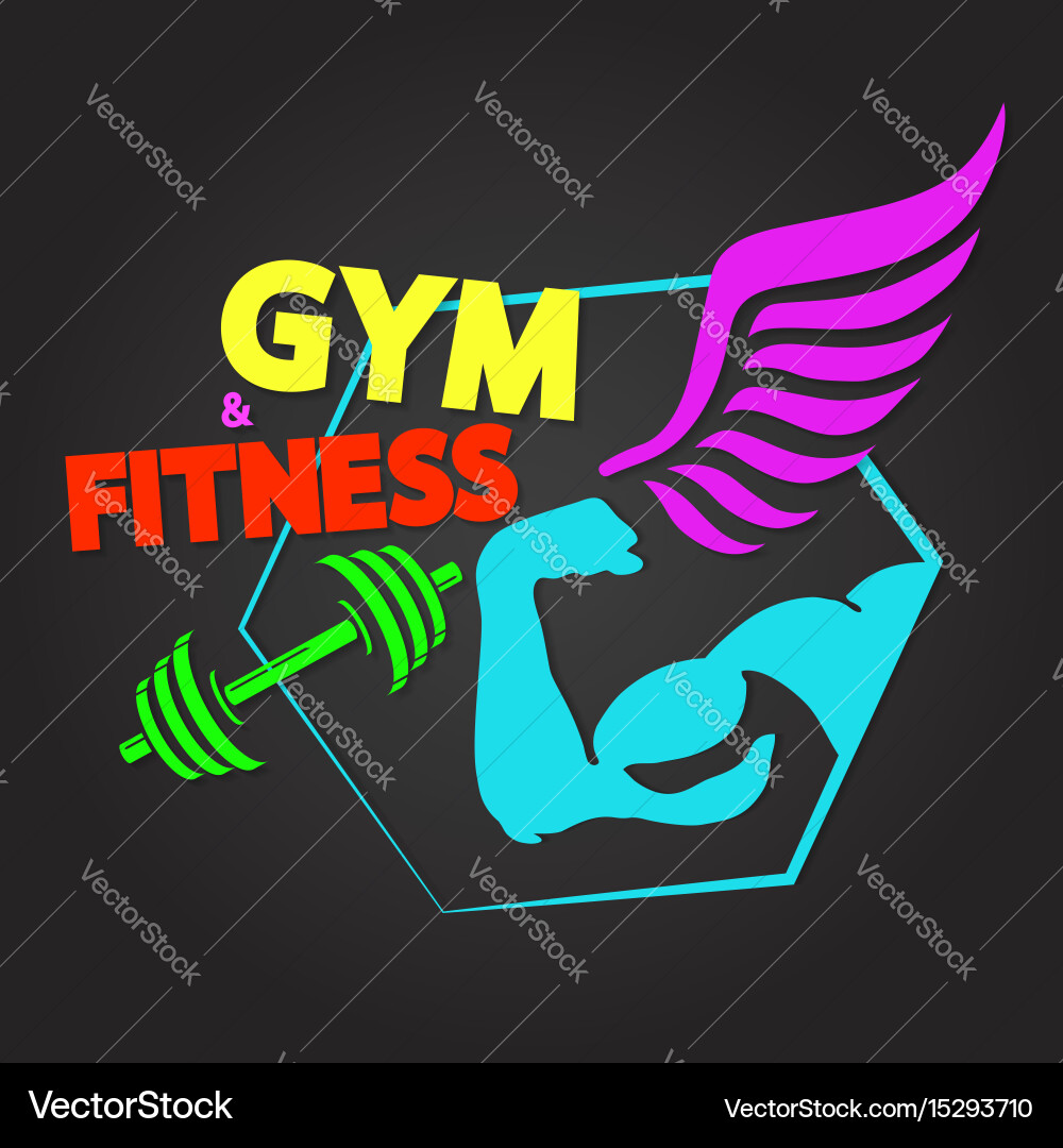 Fitness and gym Royalty Free Vector Image - VectorStock