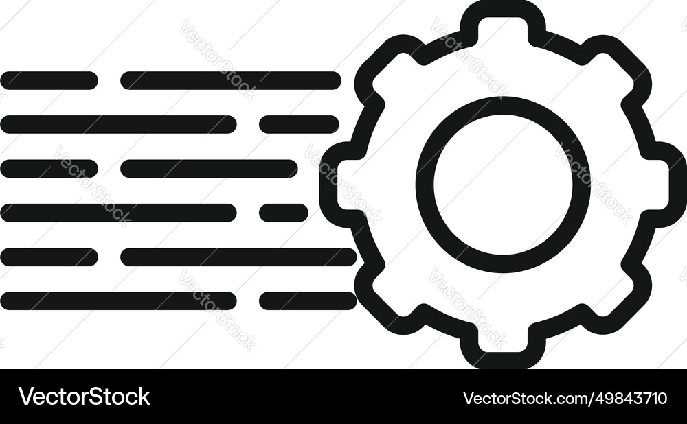 Gear velocity support icon outline speed Vector Image