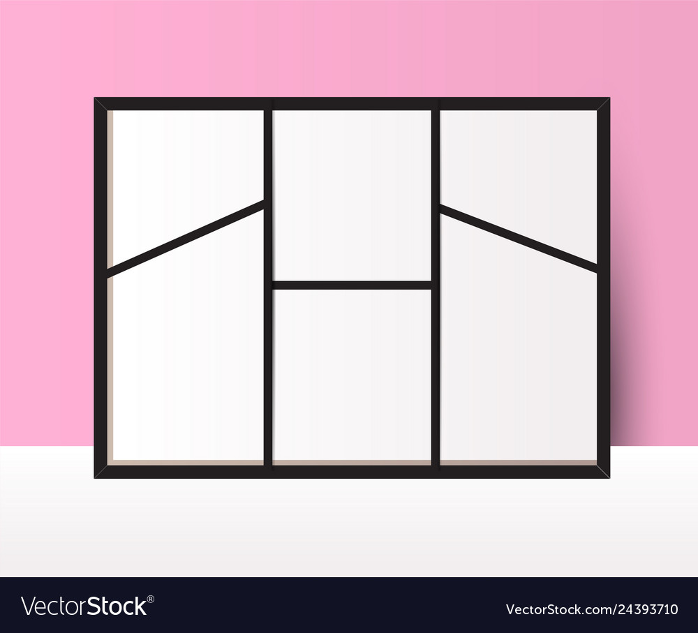 Horizontal collage layout template frames Vector Image
