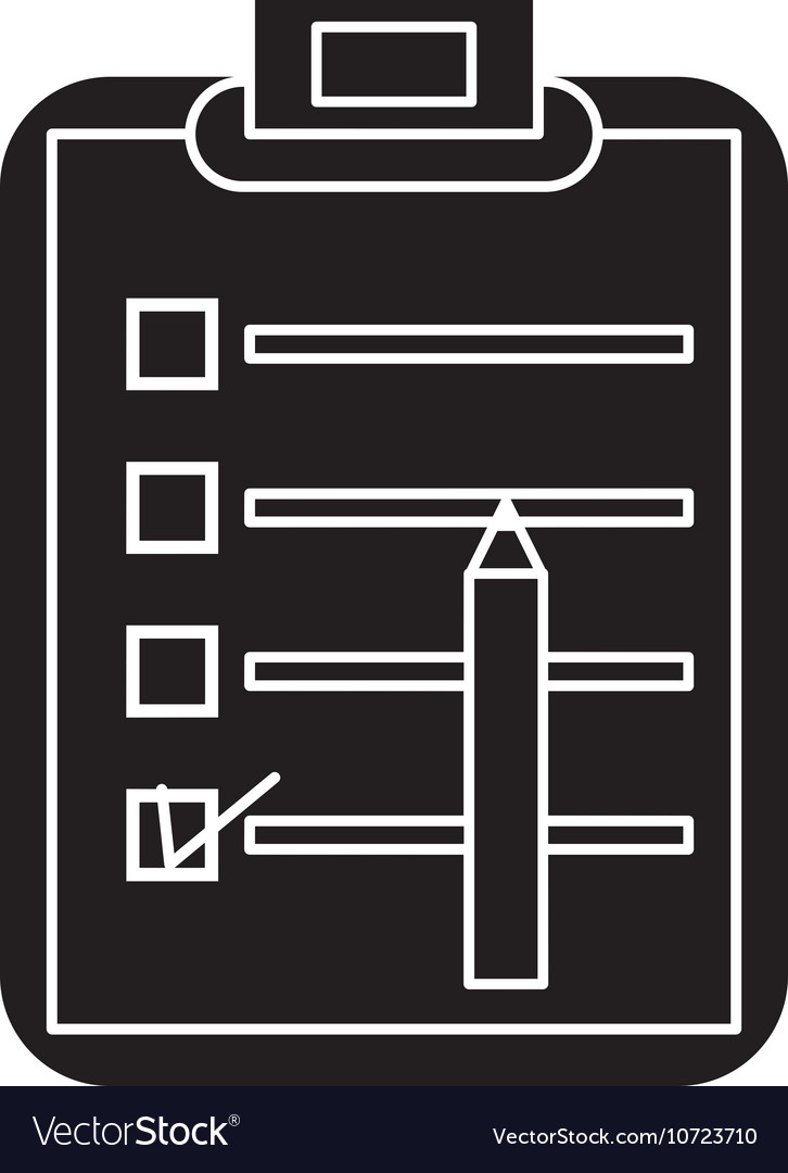 Isolated checklist document design Royalty Free Vector Image
