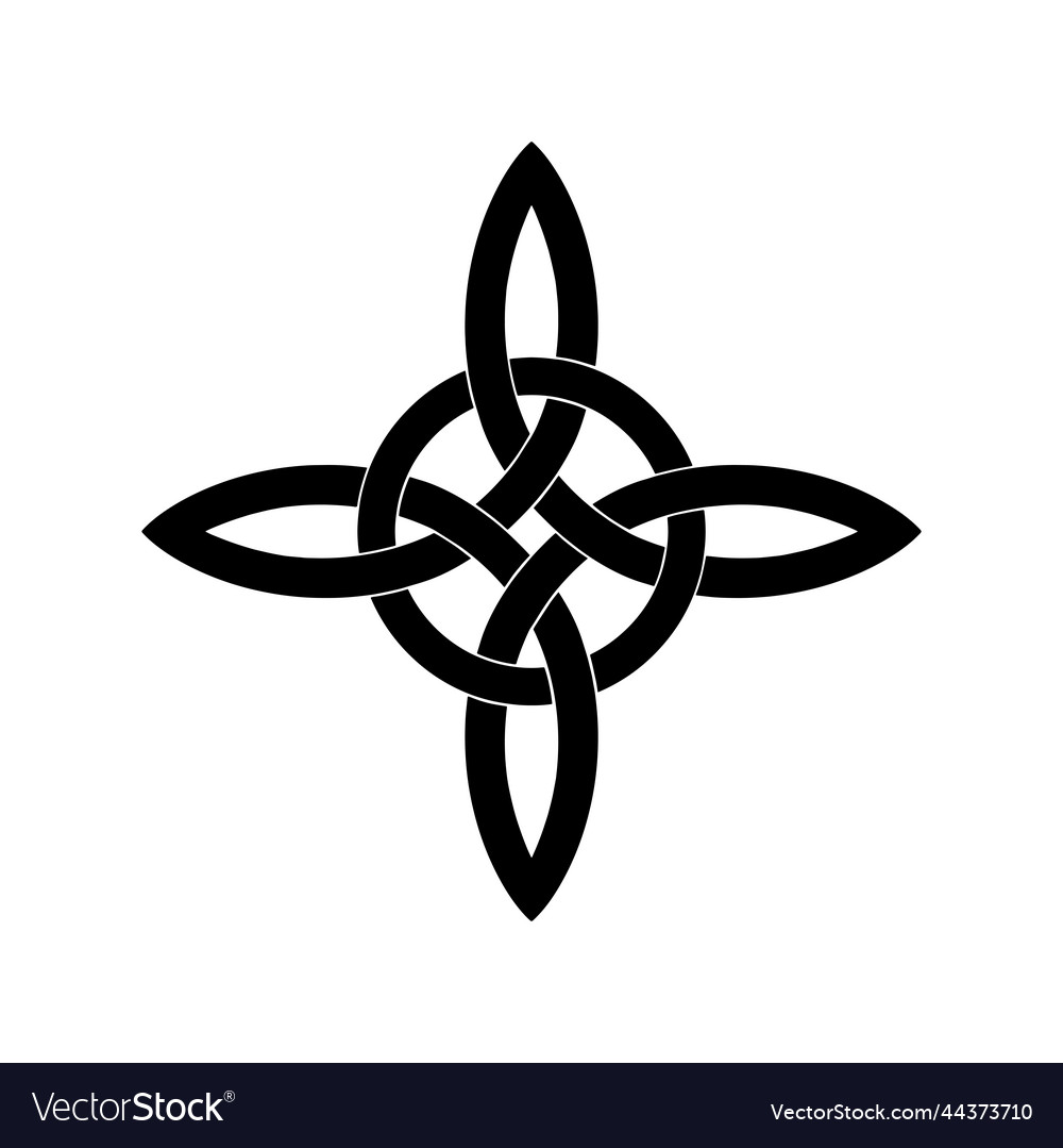 Wicca symbol - power of four elements Royalty Free Vector