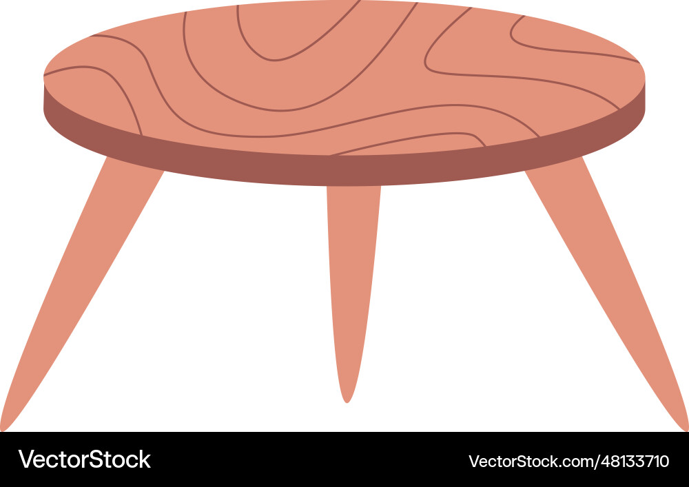 Wooden coffee table icon isolated on white Vector Image