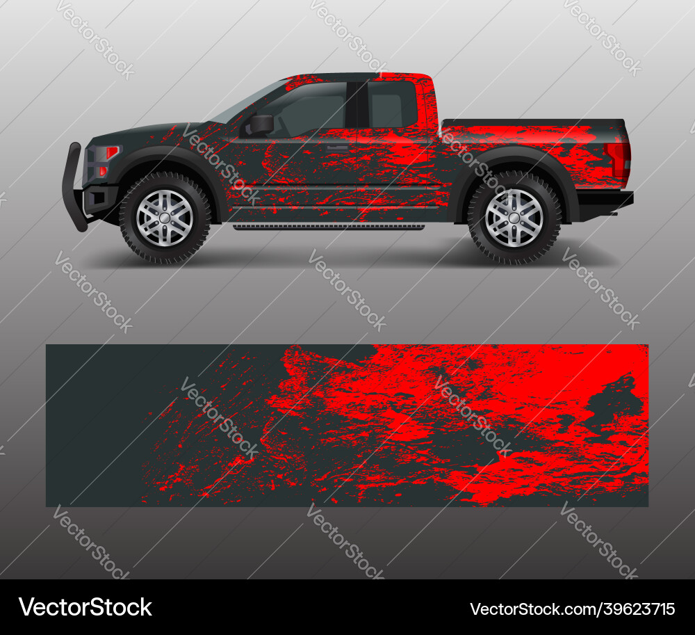 Abstract modern graphic design for truck Vector Image