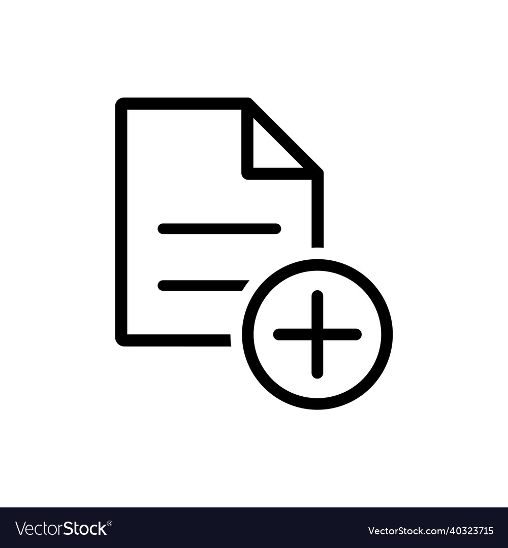 Add new file icon Royalty Free Vector Image - VectorStock