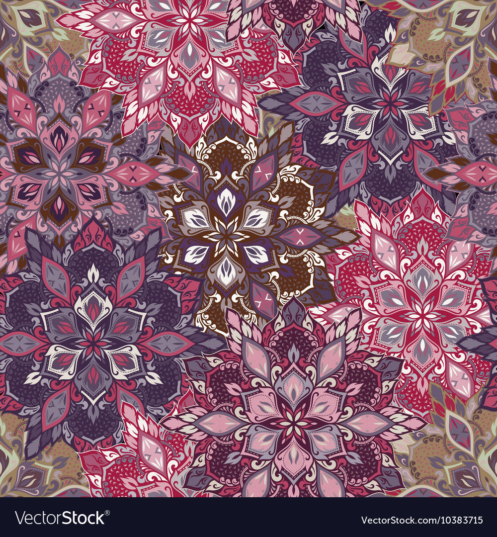 Boho flower pattern Royalty Free Vector Image - VectorStock