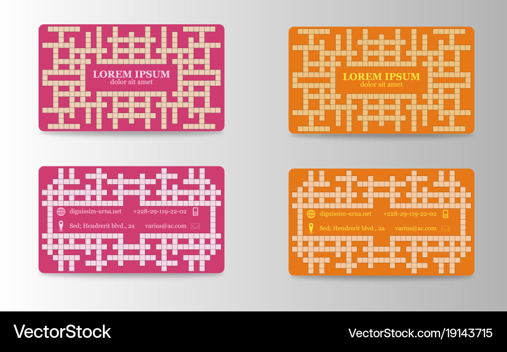Business card design with logo Royalty Free Vector Image