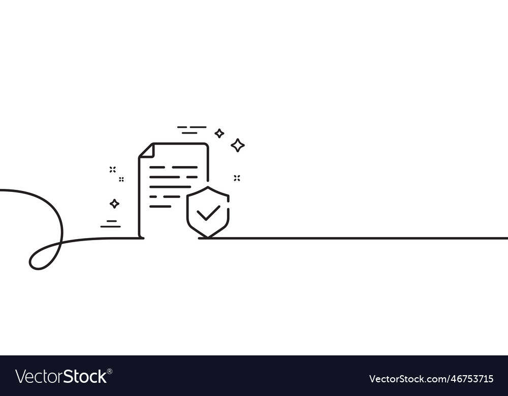 Certificate line icon approved test sign Vector Image Certificate line icon approved test sign Vector Image