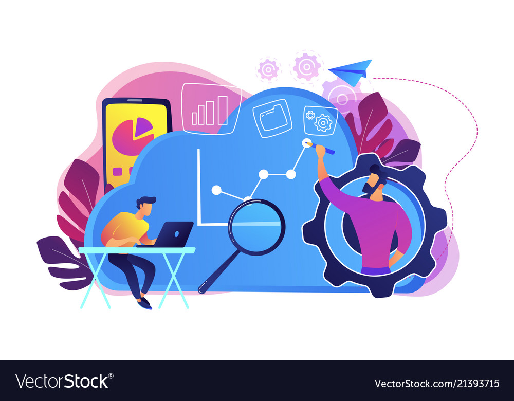 Cloud management concept Royalty Free Vector Image