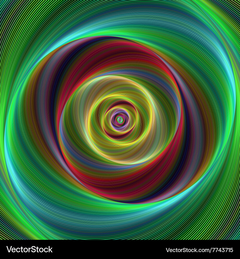 Colorful abstract geometric spiral design Vector Image