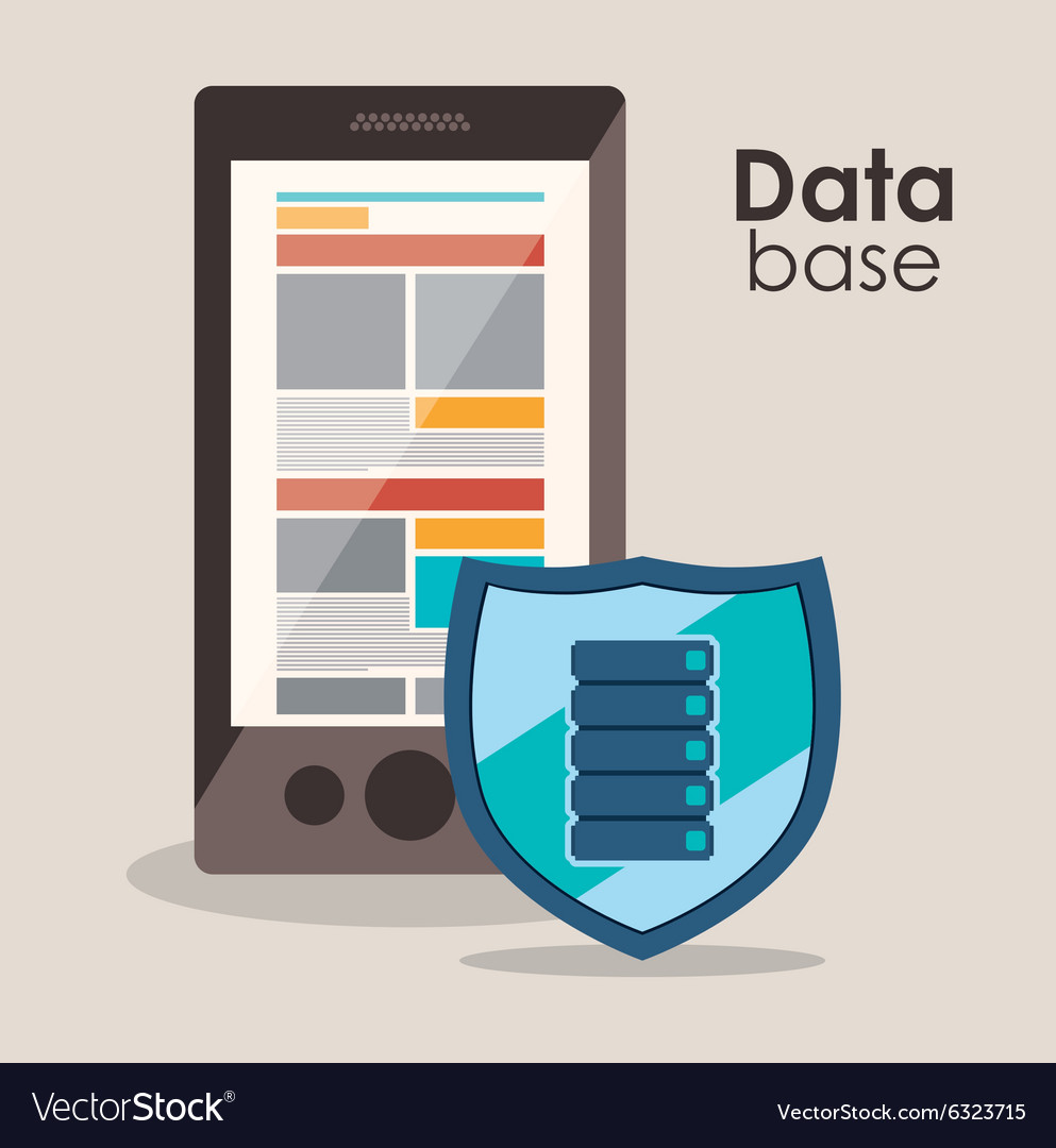 Data base design Royalty Free Vector Image - VectorStock
