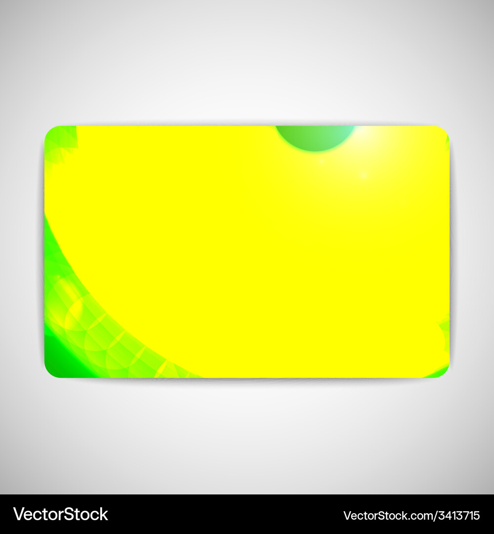 Green gift card with sparkles Royalty Free Vector Image