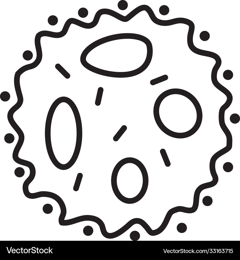 Hepatovirus bacteria icon line style Royalty Free Vector