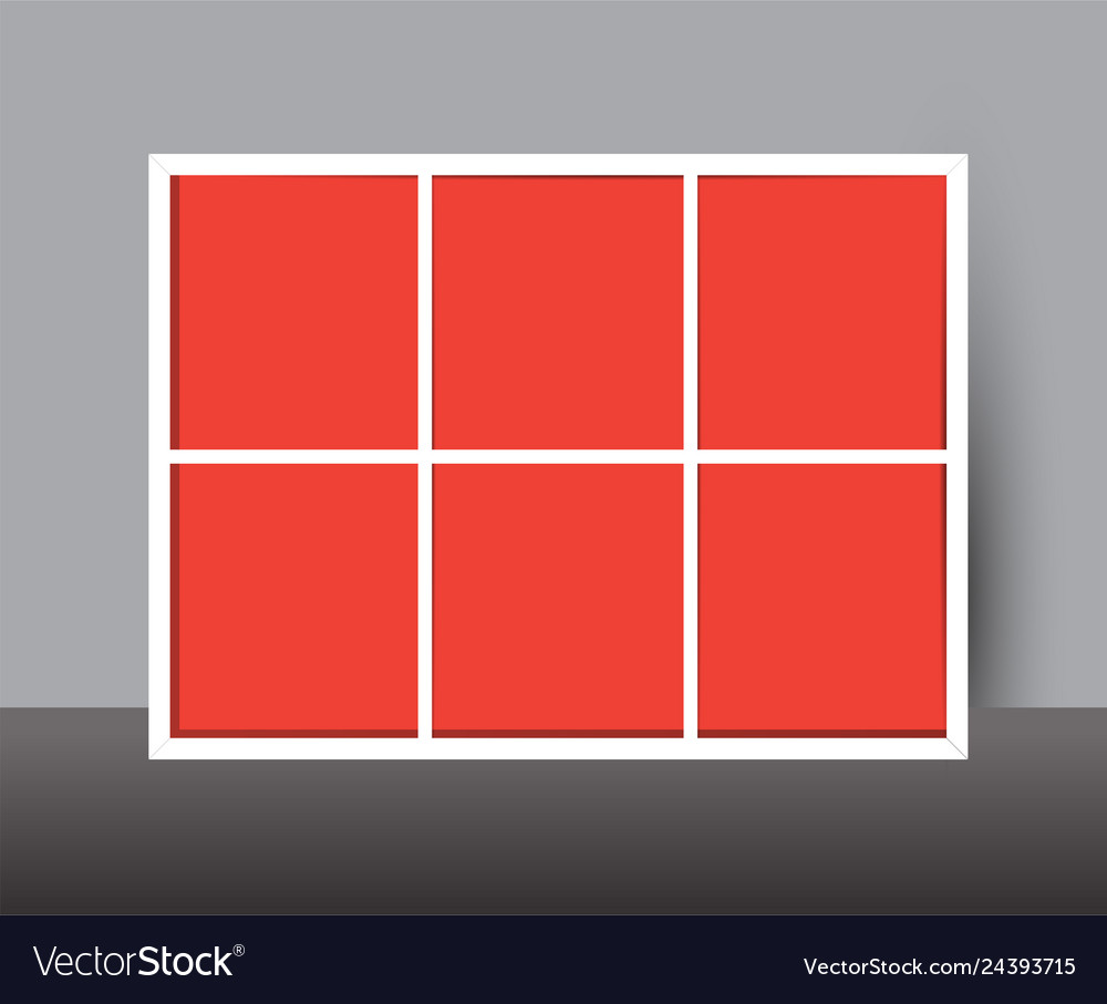 Horizontal collage layout template frames Vector Image
